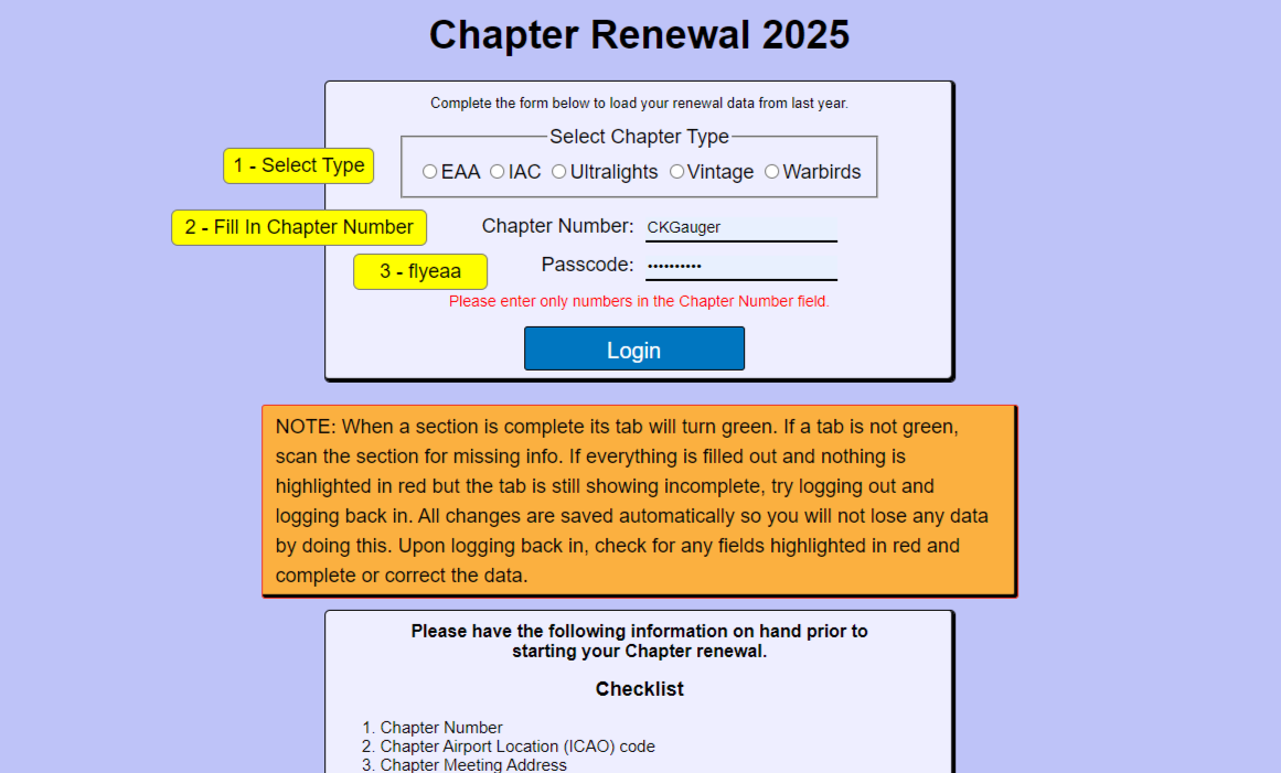 EAA Chapters Get Ready for Chapter Renewal!